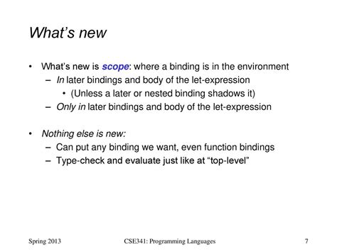 Cse Programming Languages Lecture Local Bindings Options