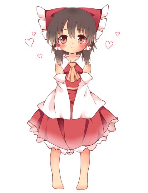 Safebooru 1girl Bare Shoulders Barefoot Bow Breasts Brown Hair Chibi