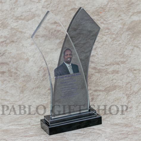 Clear Glass Crystal Award Trophy Pablo T Shop