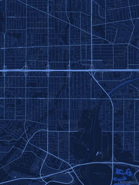Rosemead Dark Blue Vector Map Boundless Maps