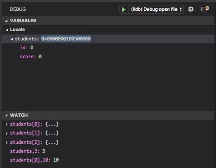 C How Can I Easily Show Multiple Values From A Pointer In The Visual Studio Code Debugger