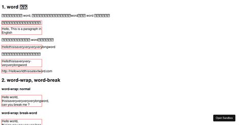 Css Text Overflow Break Codesandbox