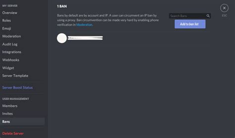 prebanning users on moderated server discord
