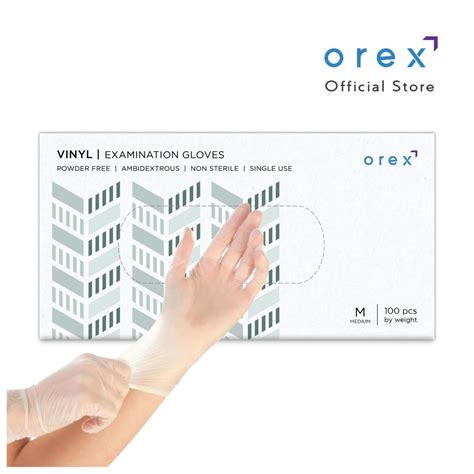 Orex Vinyl Nitrile Blend Examination Gloves Powder Free Latex Free