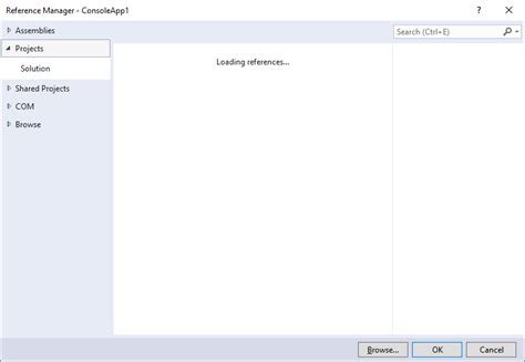 Reference Manager Doesn T List References On Projects Tab Issue