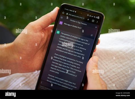 February 5 2023 Mirissa Sri Lanka Using Openai Chatgpt On Phone