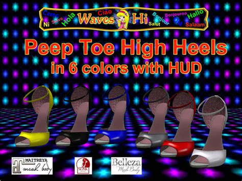 Second Life Marketplace Peep Toe Heels C