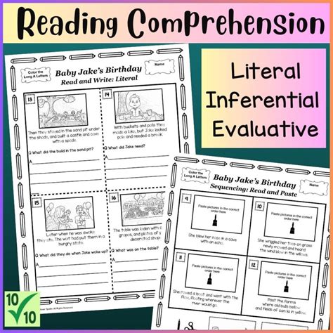 Evaluative Questions Reading Comprehension Worksheets Reading