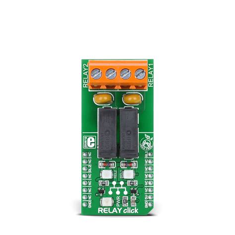 RELAY Click Board Features Two G6D1AASI 5DC Power PCB Relay Modules