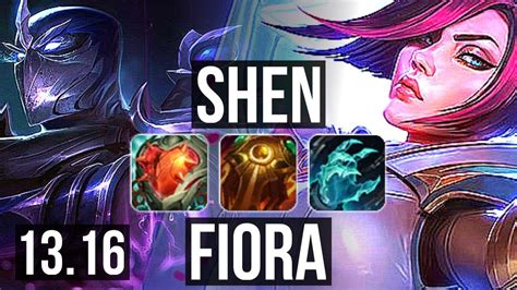 Shen Vs Fiora Top 807 41m Mastery 2500 Games Legendary Na