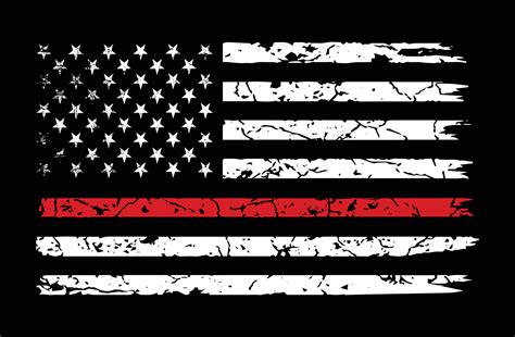 Usa Flag Thin Red Line Design 17958718 Vector Art At Vecteezy