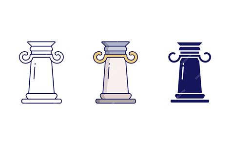 Premium Vector Ionic Greek Pillar Vector Icon