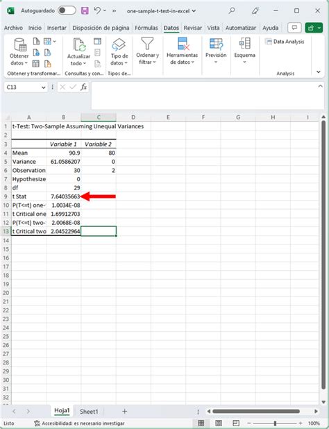 Prueba T De Una Muestra En Excel Dr Matt C Howard