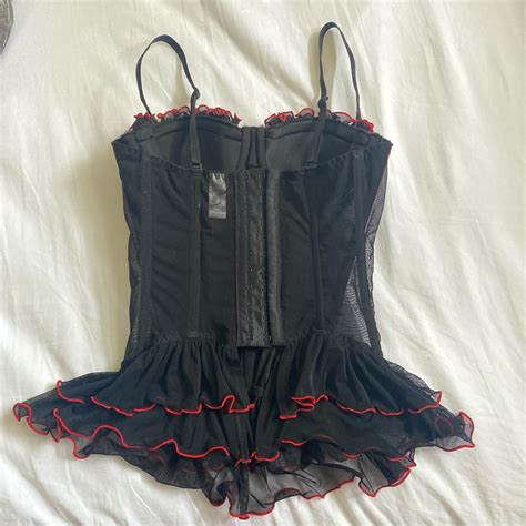Vintage Fredericks Of Hollywood Bustier Top Red And Depop