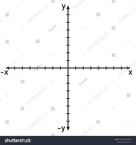 cartesian coordinate system plane vector illustration stock vector