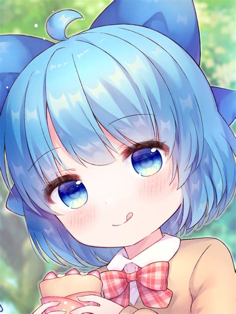 チルノ東方project 「jkチルノちゃん ほっぺの斜線は可愛い」coa🌷例大祭う 20aのイラスト