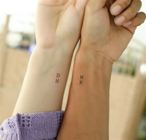 Matching Couple Wrist Tattoos