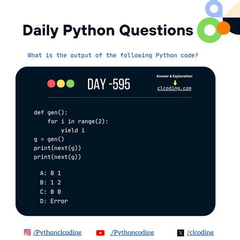 Python Coding Challenge Day 595 What Is The Output Of The Following Python Code ~ Computer