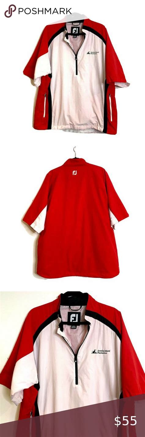 Footjoy Xl 12 Zip Short Sleeve Sport Windshirt Golf Jackets Footjoy