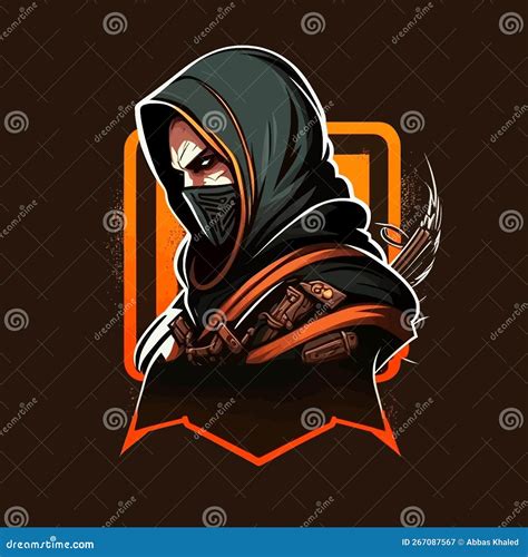 Assassin Esports Mascot Design Gaming Logo Template Illustration