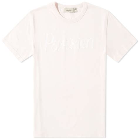 Maison Kitsuné Parisien Tee End Exclusive Pink And White End Tw