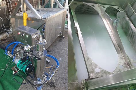 [오투버블] 마이크로버블을 이용한 산업제품 세정기술 마이크로버블 시스템과 세척 탱크 제작사례