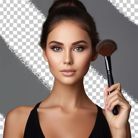Premium PSD A Woman With A Brush In Her Hand Is Holding A Brush With