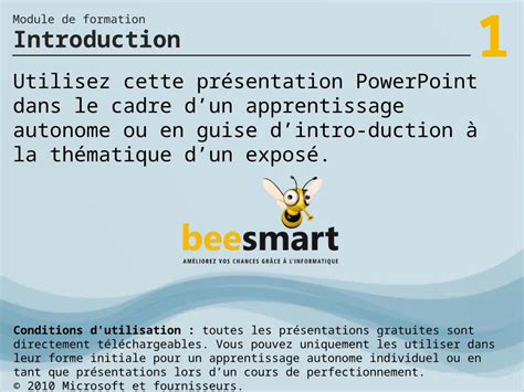Ppt 1 Utilisez Cette Présentation Powerpoint Dans Le Cadre Dun