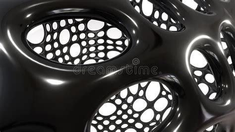 Abstract Black Background Circular Mesh Abstract Shapes Stock