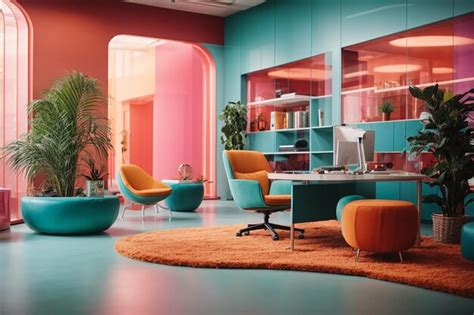 Premium Ai Image Modern Office Interior Design 3d Rendering Concept