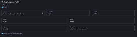 create a cloud credential to support s3 type to be used for etcd