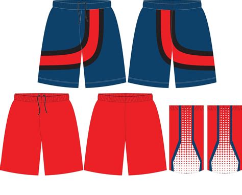 Basketball Uniform Shorts Template For Basketball Club Front And Back