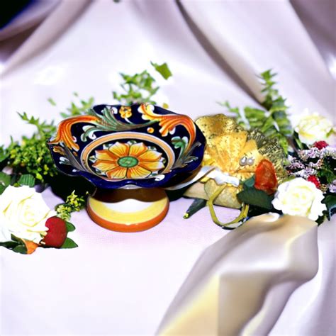 Alzata Tradizionale In Ceramica Di Caltagirone