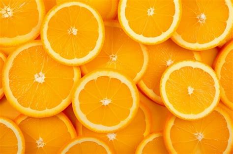 Premium Ai Image Fresh Orange Slices Citrus Fruit Background Generative Ai