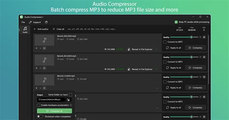 Audio Compressor Compress Mp3