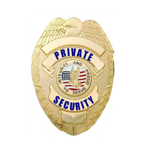 Five Star Security Officer Gold Shield Badge