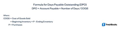 Days Payable Outstanding Dpo Definition Formula And Calculation