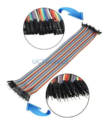Cables Dupont 20cm 40p Macho Hembra Para Modulos Arduino Ras Cuotas