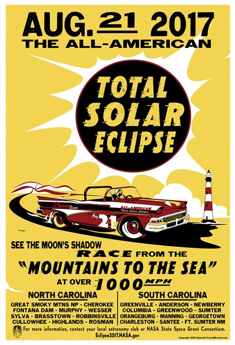 Tyler Nordgren Designs Retro Posters To Advertise Todays Solar Eclipse