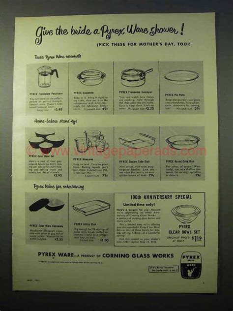 1951 Pyrex Ad Flameware Percolator Casserole Bk0441