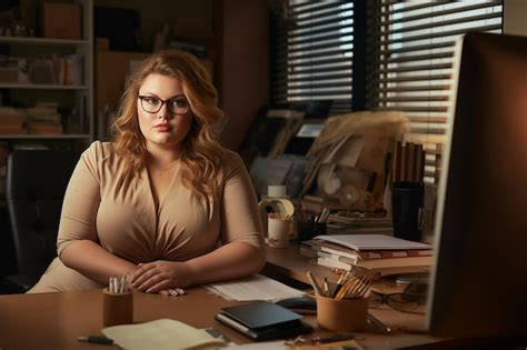 Premium Ai Image Empowering Diversity Plussize Office Professionals