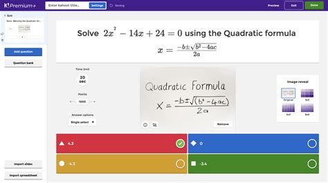 Math Symbols In Kahoot Build Equations And Formulas
