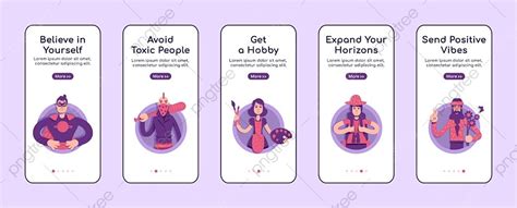 Psychological Advices Onboarding Mobile App Screen Flat Vector Template Banner Template Download