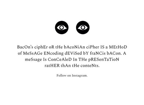 Bacon Cipher Decoding Francis Bacons Message