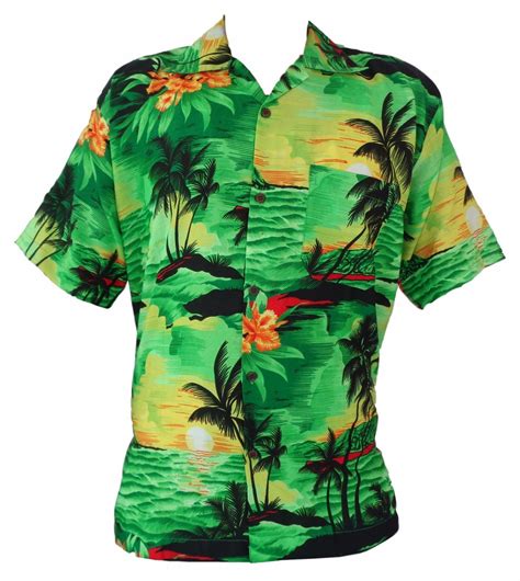 Hawaiian Shirt Mens Allover Print Beach Camp Party Aloha Ebay
