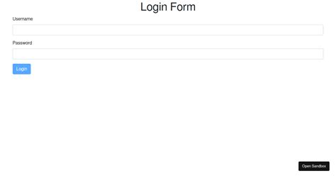Bootstrap Login Form Forked Codesandbox
