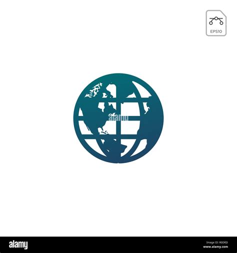 Earth Globes Isolated On White Background Flat Planet Earth Icon
