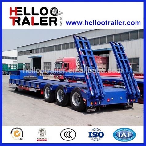 트럭 세미 트레일러의 유명한 브랜드 Tri Axle Lowbed Trailer 의 고품질 트럭 세미