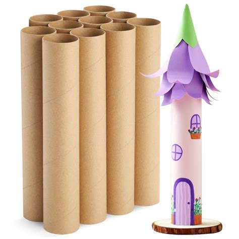 Pack Cardboard Tubes For Crafts Brown Rolls For Diy Projects