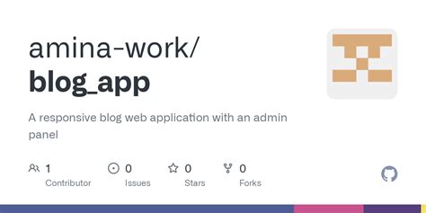 Github Amina Work Blog App A Responsive Blog Web Application With An Admin Panel